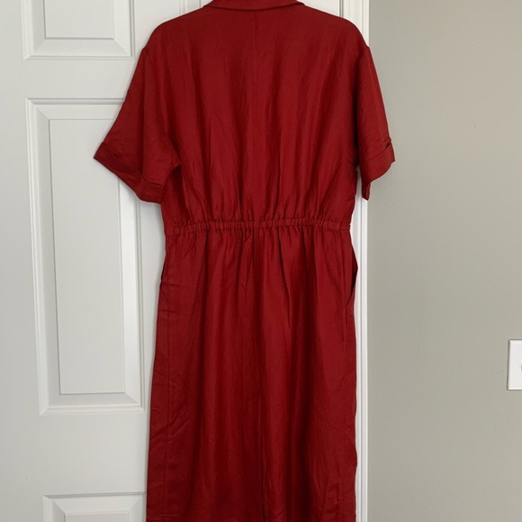 Dresses | French Linen Red Dress | Poshmark